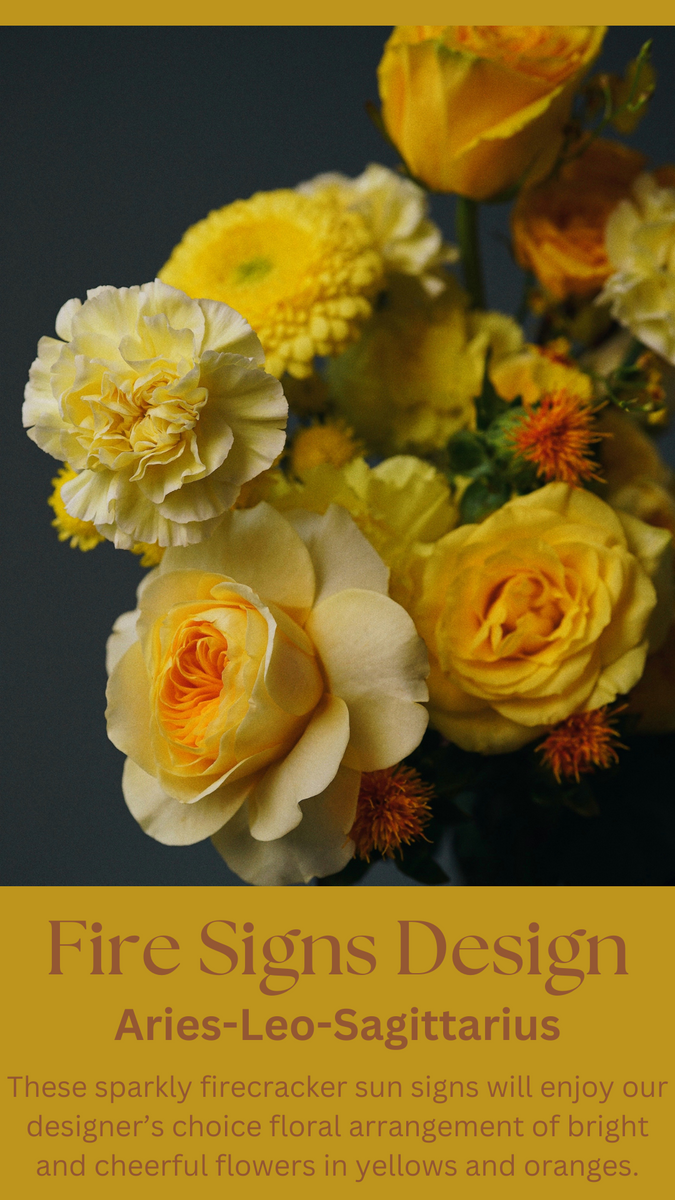Astrological/Elemental Floral Arrangements - Fire (Aries, Leo, Sagitta ...